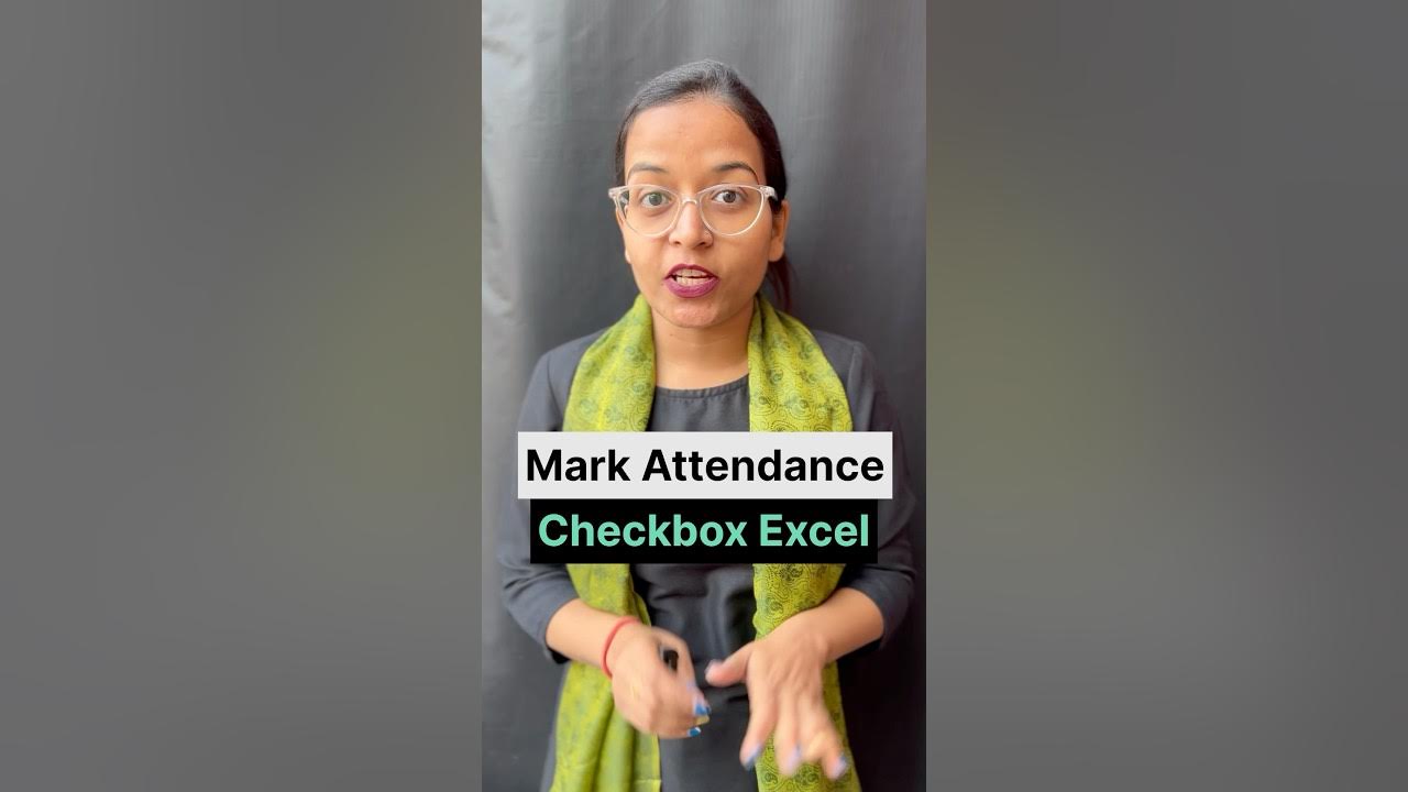How to mark attendance /checkbox in excel? #excel #exceltutorial #shortvideo - YouTube
