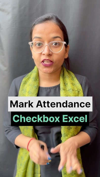 How to mark attendance /checkbox in excel? #excel #exceltutorial #shortvideo - YouTube