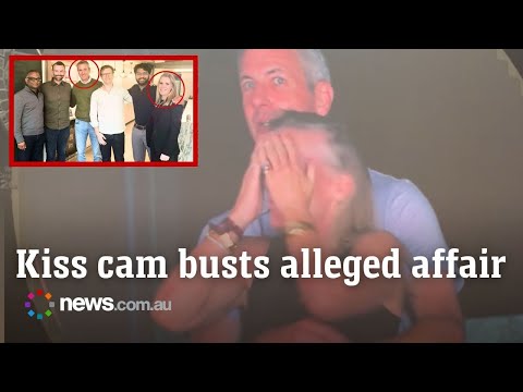 Alleged affair caught on Coldplay kiss cam