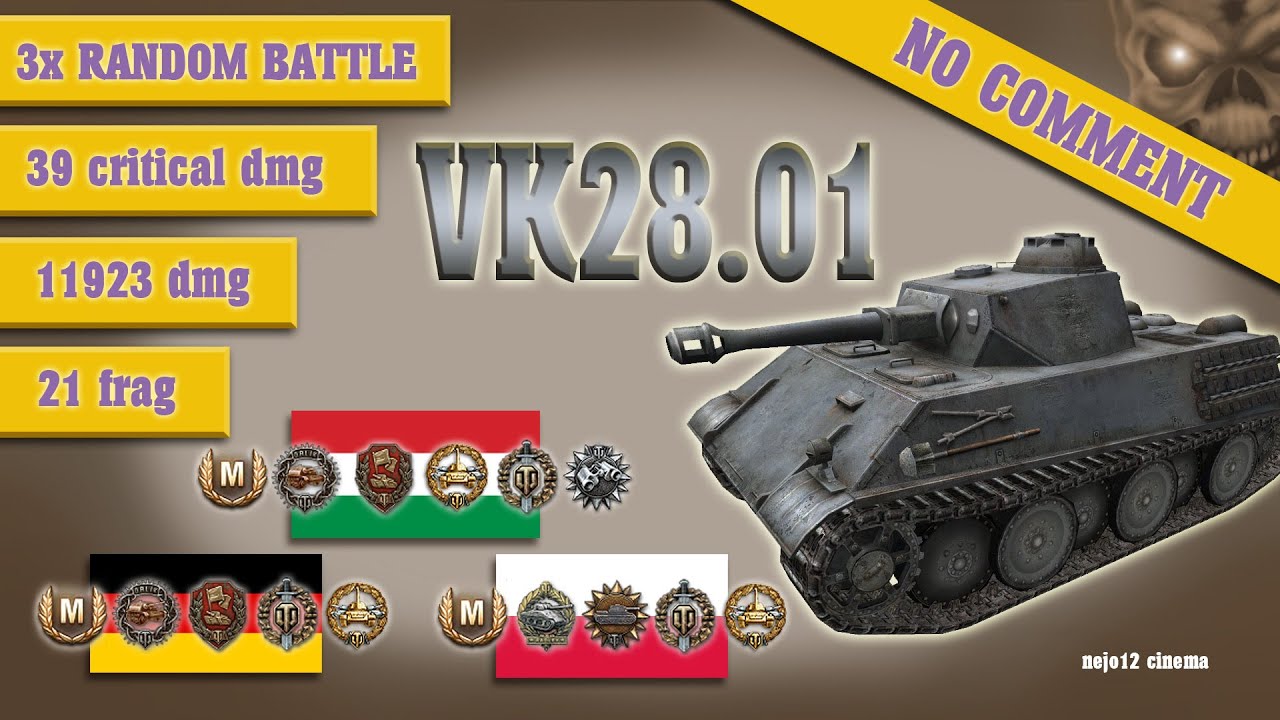 VK28.01...3x random battle.. - YouTube