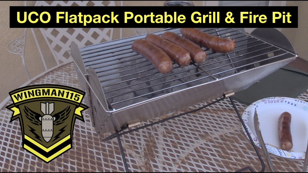 UCO Flatpack Portable Grill and Firepit - YouTube