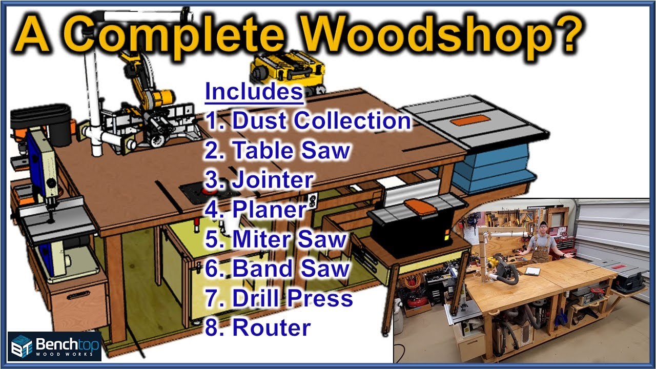 Mobile 4x8 Workbench with Integrated Power and Dust Collection //EP 81 ...