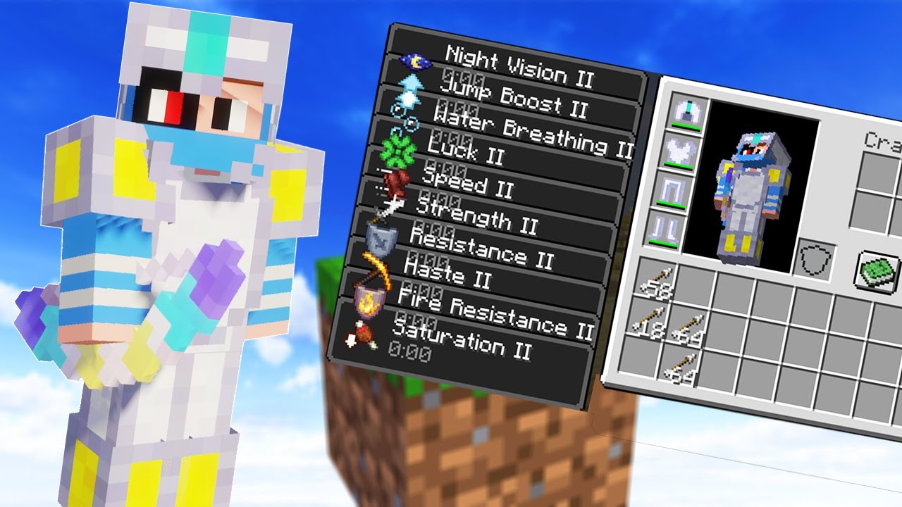 Modded One Block #6 - Most Powerful Nether Star Armor & Get All Effects ...