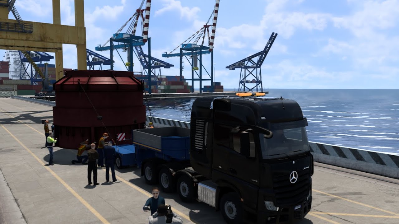 Mega Load Delivery with Mercedes Actros | Euro Truck Simulator 2 (LIVE ...