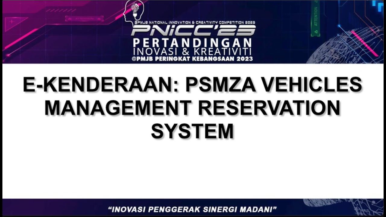 E-Kenderaan: PSMZA Vehicles Management Reservation System - YouTube