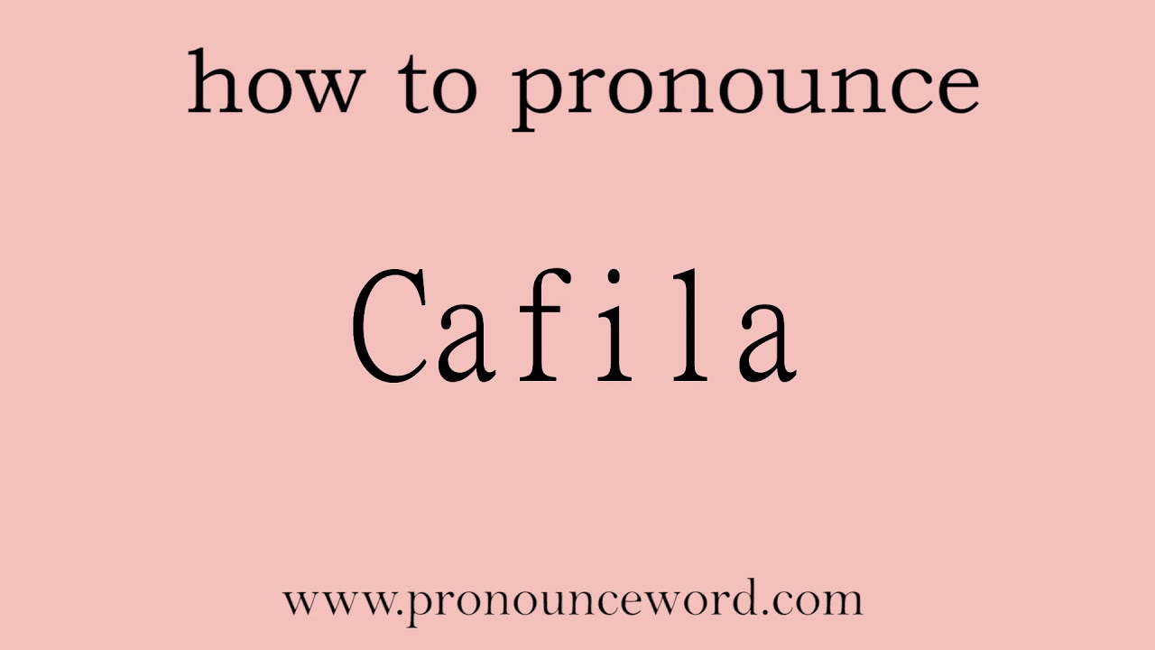 Cafila. How to pronounce the english word Cafila .Start with C. Learn ...