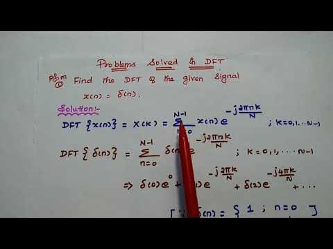 DSP - Problems Solved in DFT - DSP in Tamil - Discrete Fourier Transform - YouTube
