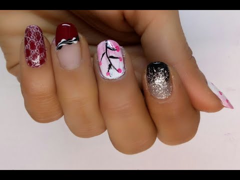 Ambre/Gradient nails design with easy steps.. - YouTube