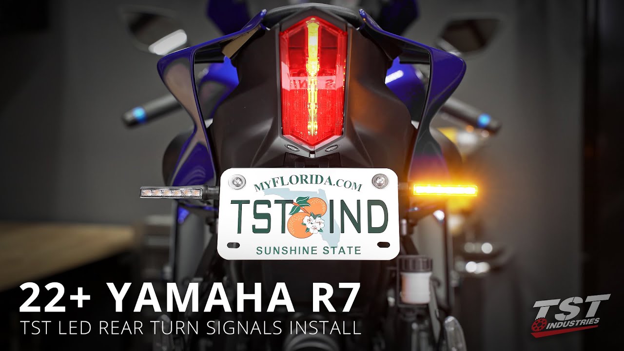 How to install TST LED Rear Turn Signals on a 2022+ Yamaha R7 by TST ...