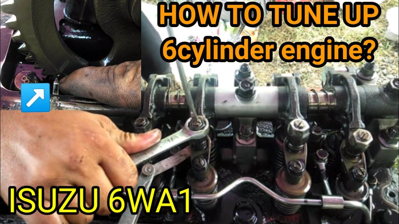 TUNE UP NG ISUZU 6WA1 ENGINE - YouTube