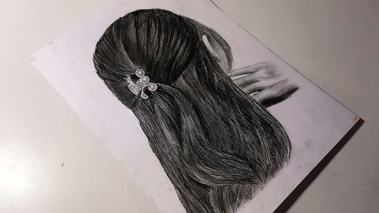 how to draw girl hair eassy way for beginners/basic Technique hai ...
