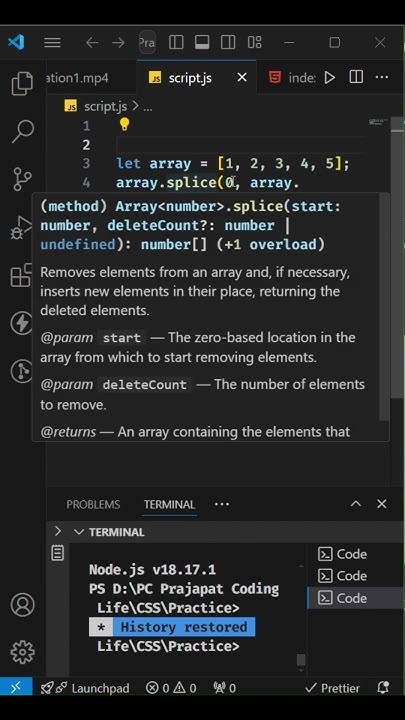 splice method in JavaScript || JavaScript Interview Questions # ...