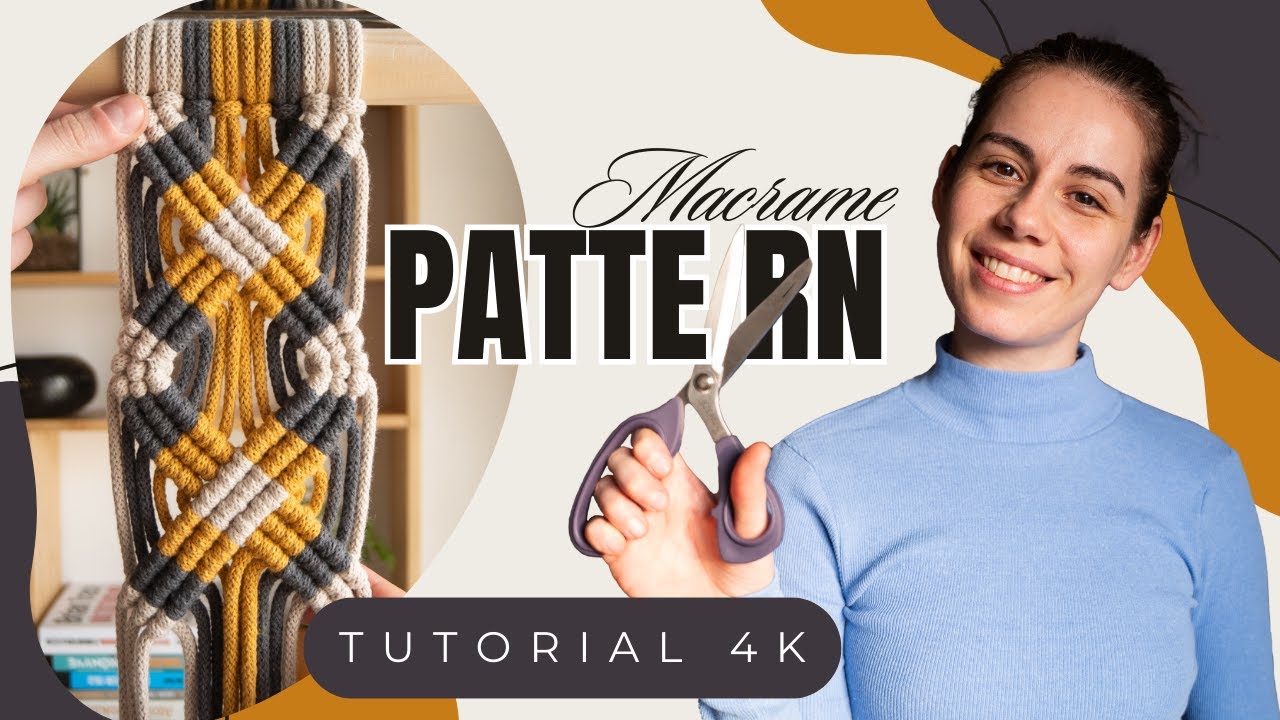 DIY Macrame Pattern 4K | Advanced Level | Double Half Hitch Knot - YouTube
