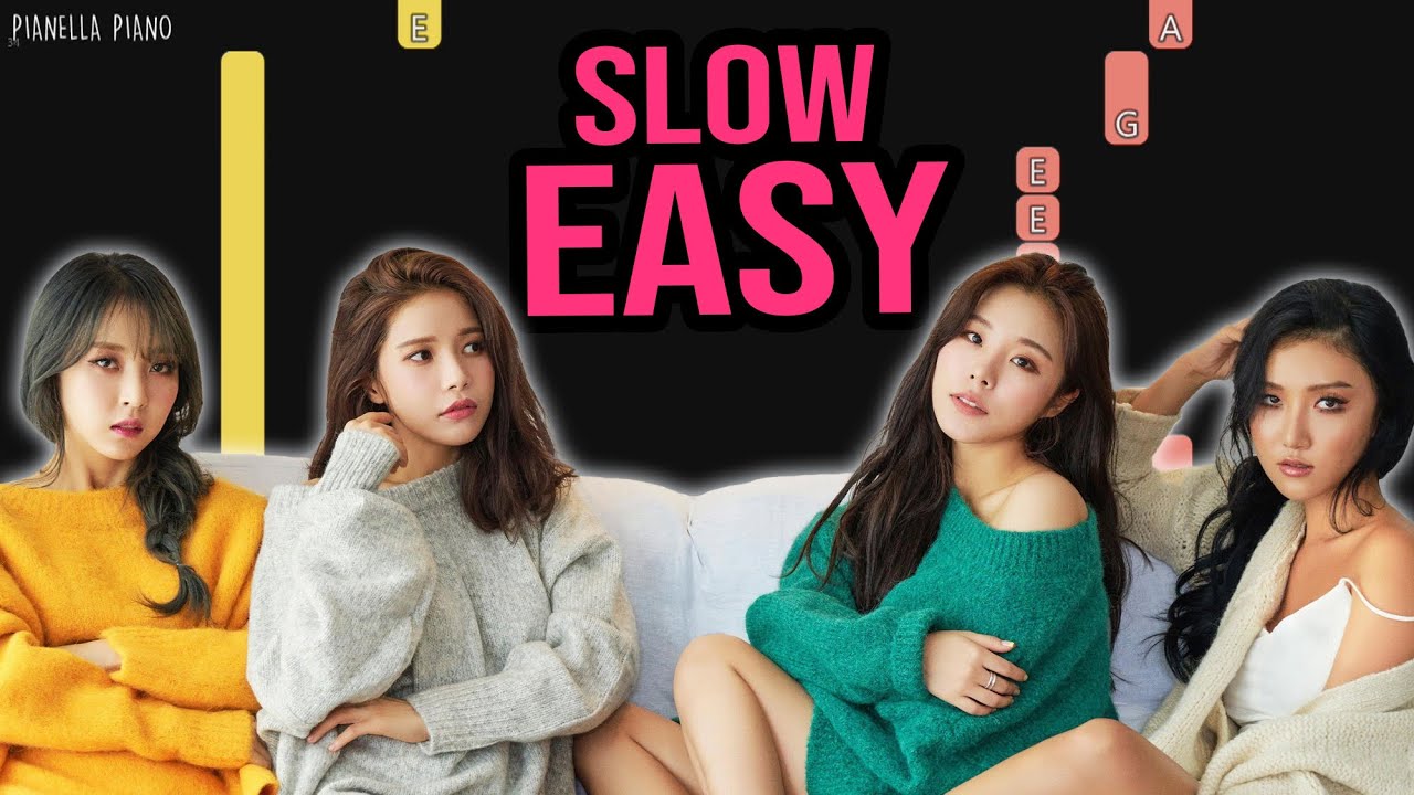 MAMAMOO - AYA | SLOW EASY Piano Tutorial by Pianella Piano - YouTube