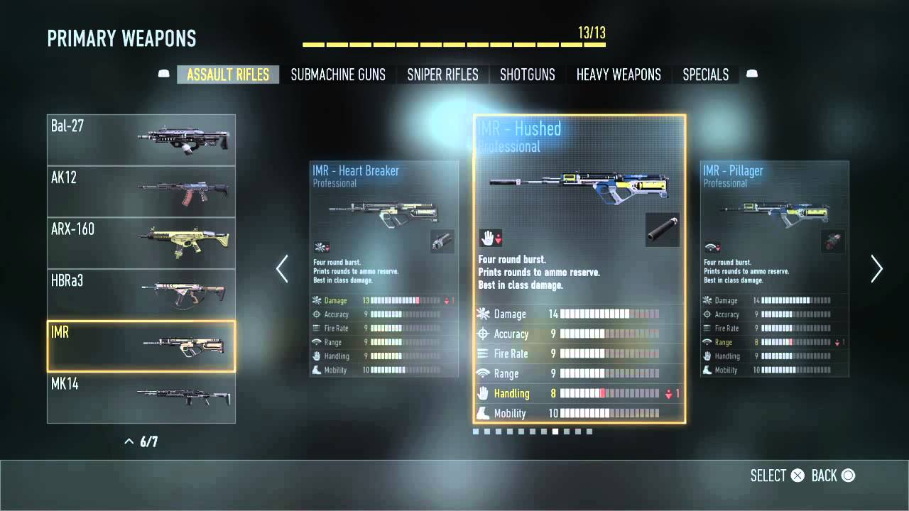 Call of Duty®: Advanced Warfare All IMR Variants - YouTube