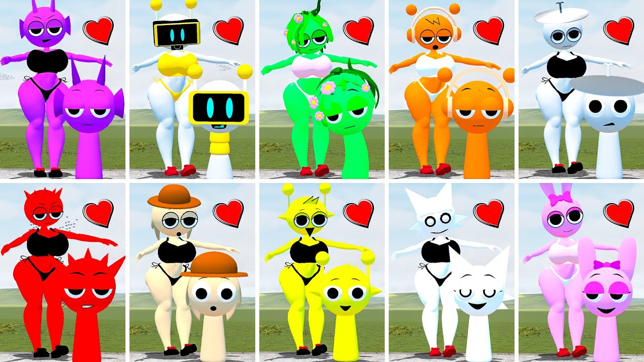 NEW MISS SPRUNKI COUPLES KISS SONG in Garry's Mod? - YouTube