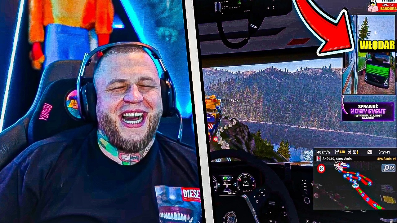 HARDKOROWA TRASA BANDURY I WŁODARA W ETS 2 - YouTube