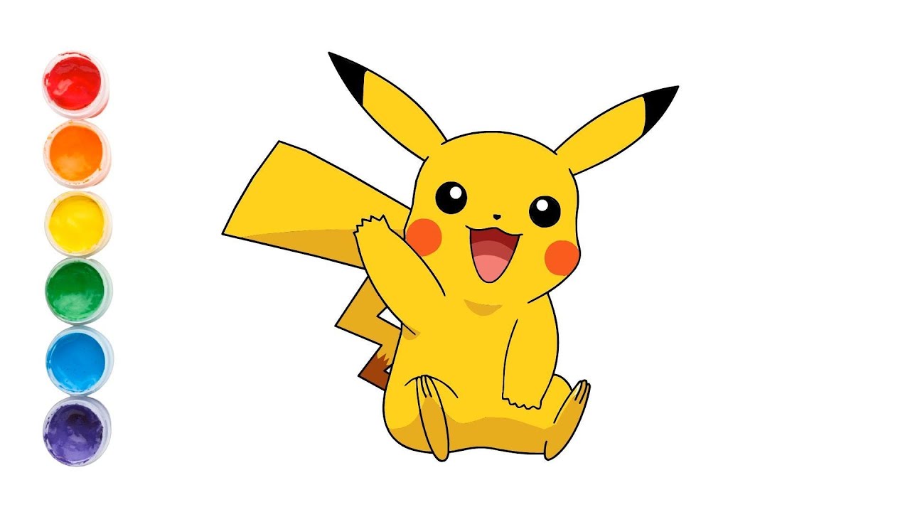 MENGGAMBAR POKEMON | MENGGAMBAR PIKACHU | HOW TO DRAW POKEMON PIKACHU ...
