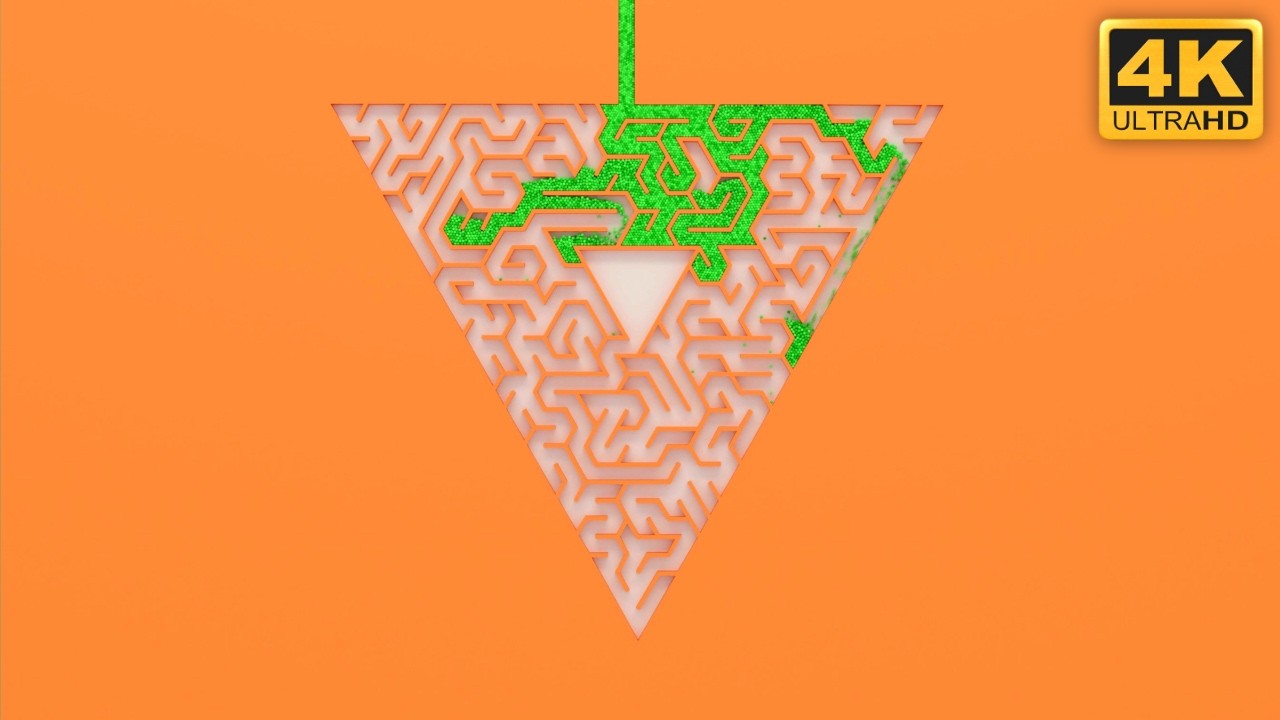 Can you solve this triangular maze before the beans? - YouTube