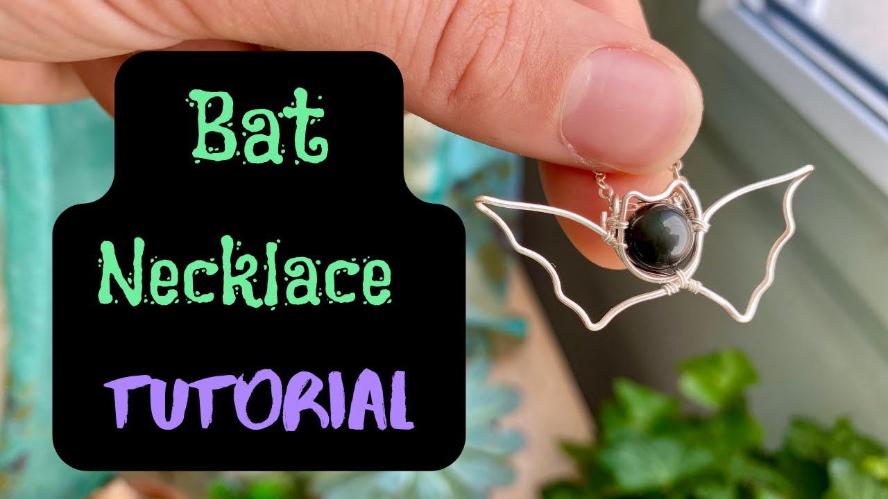 Wire Bat Necklace Tutorial - YouTube