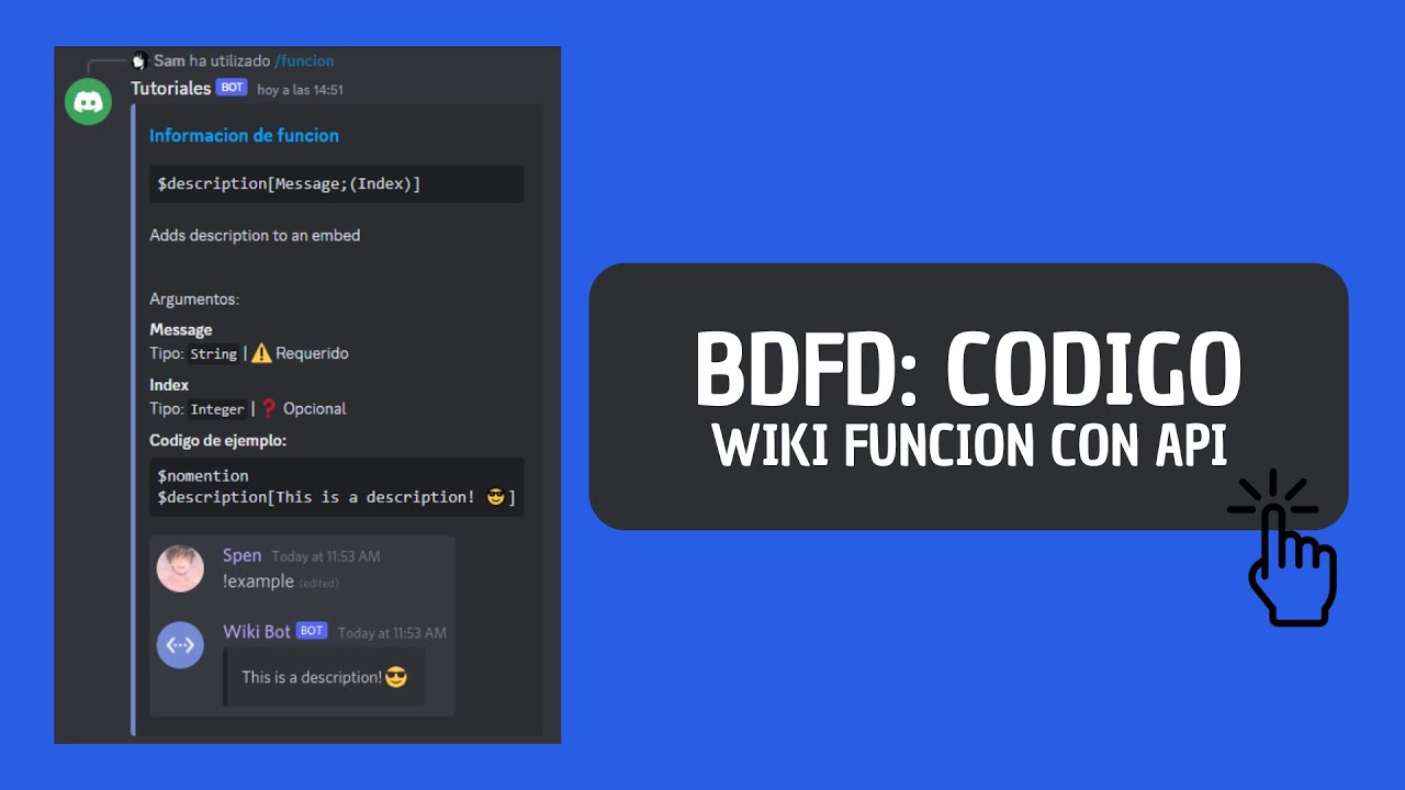 BDFD: Codigo | FUNCIONES WIKI + SLASH AVANZADO - YouTube