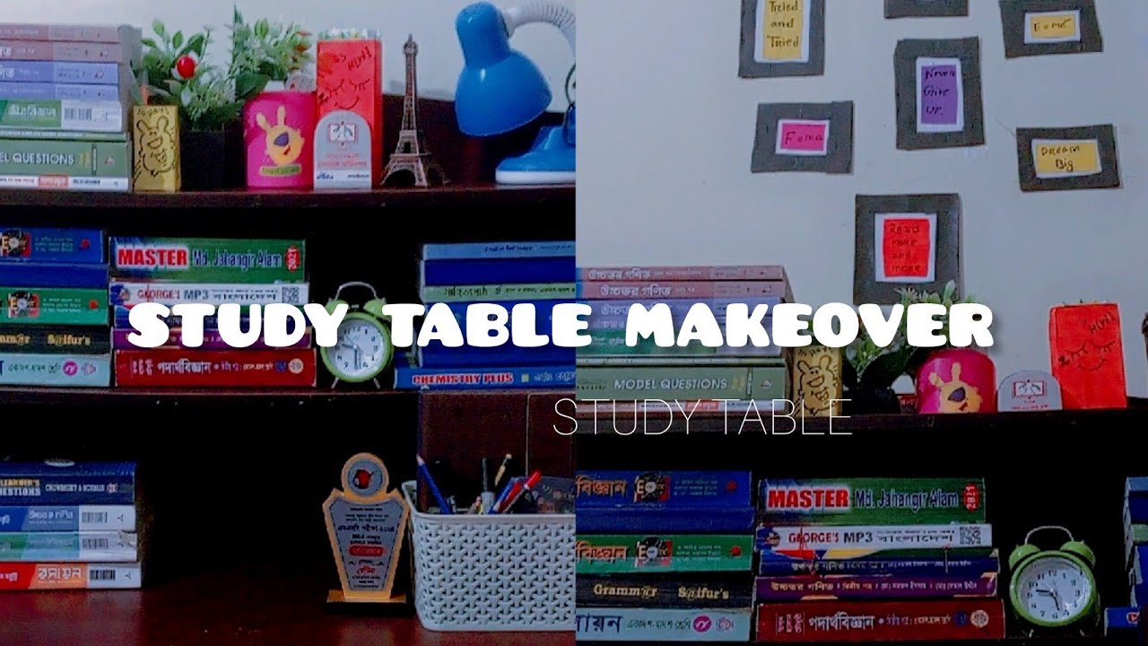 Study table Makeover 📚 ️|Cute study table Makeover 🌷 #aesthetic # ...