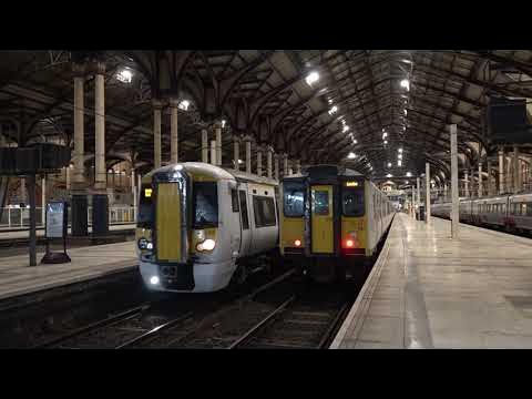 Greater Anglia 379010 and 379013 departing London Liverpool Street - YouTube