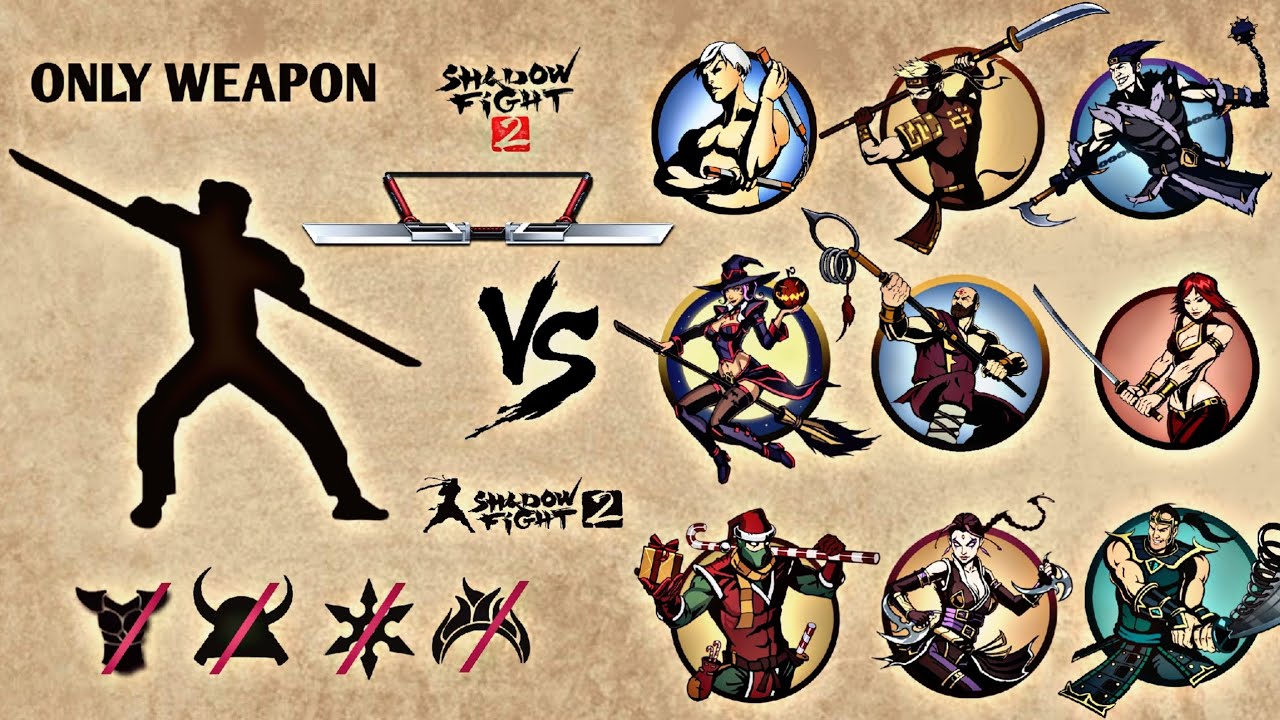 Shadow Fight 2 | Only Cobra's Tooth vs Challengers - YouTube