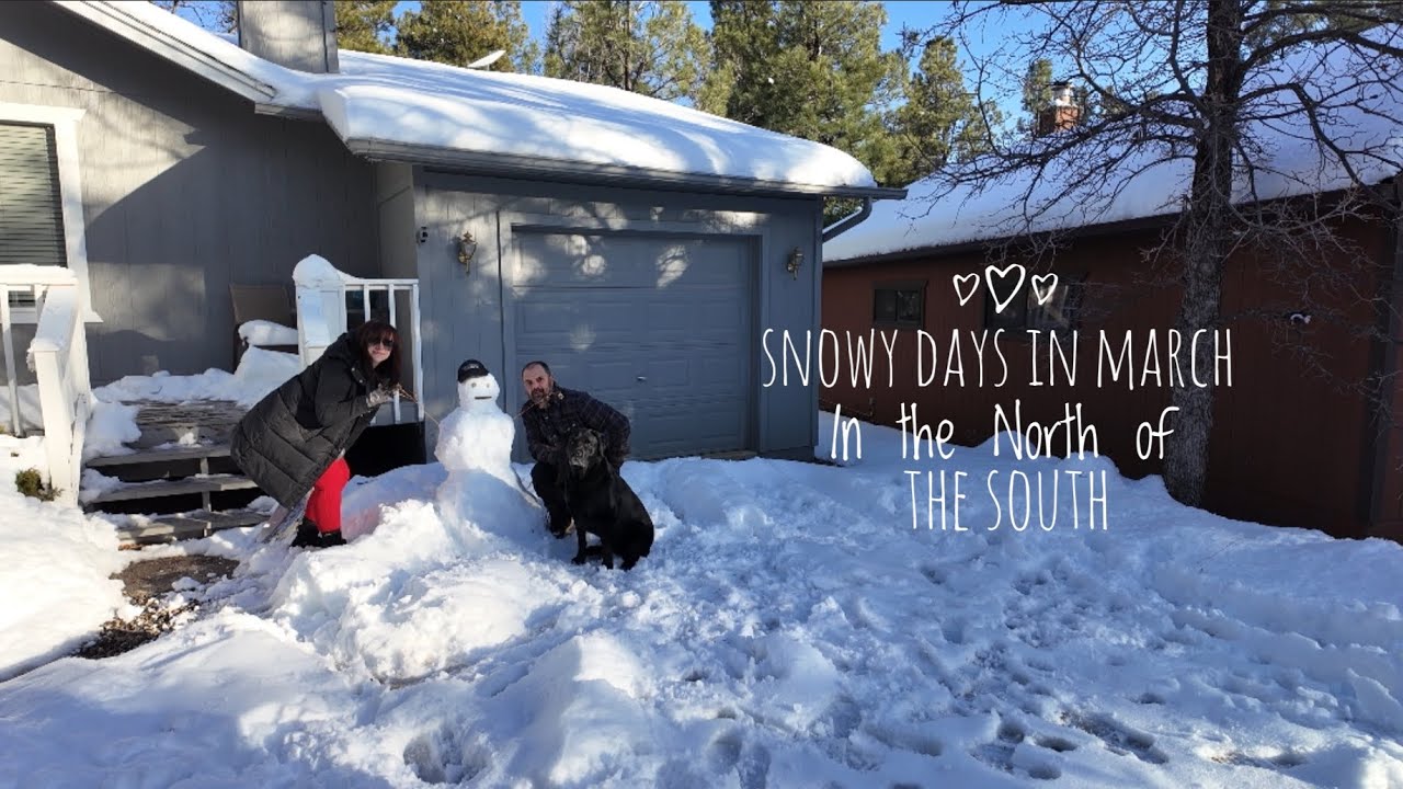 Snowy days in March in the North of the South - YouTube