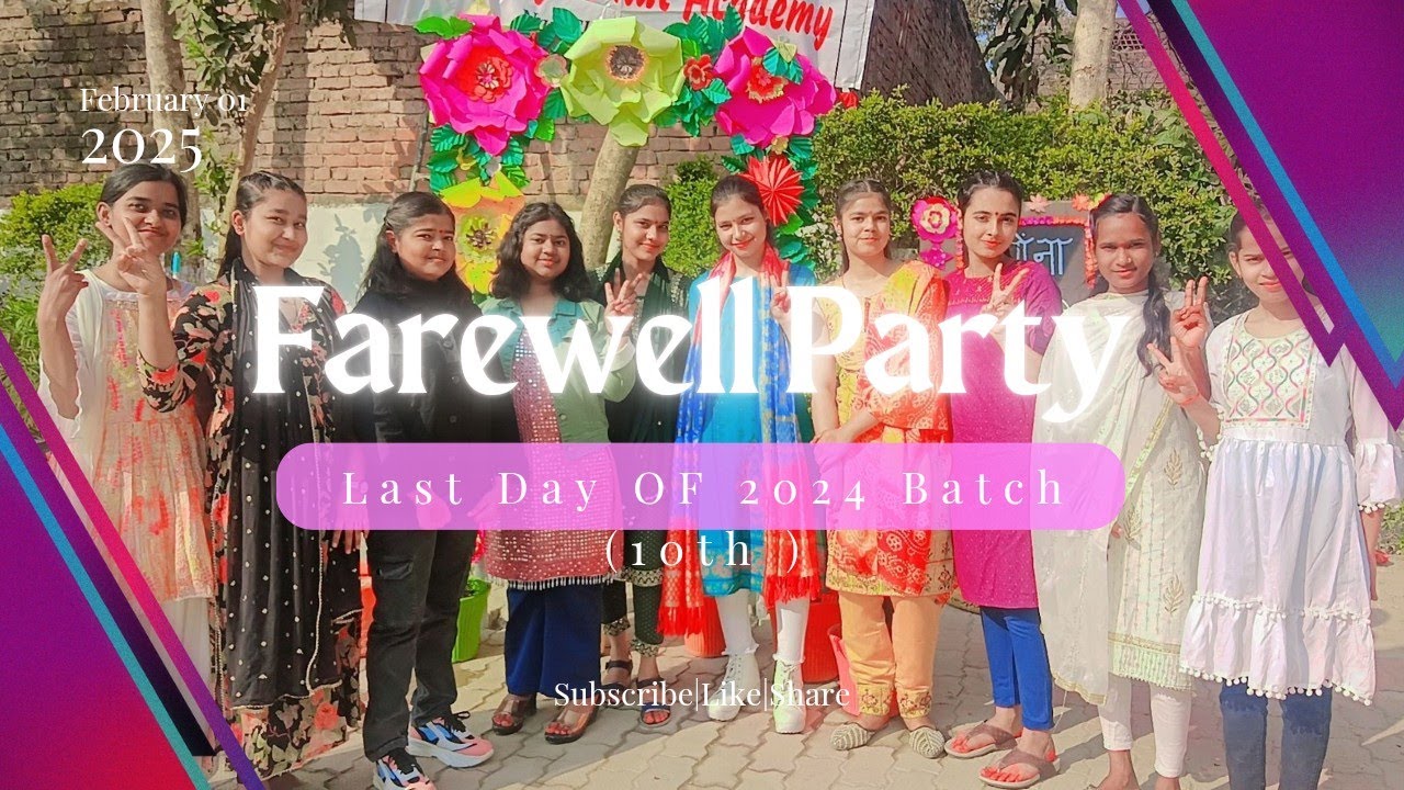 Farewell Party|Celebration|Fun games||And a precious Memory|Subscribe ...