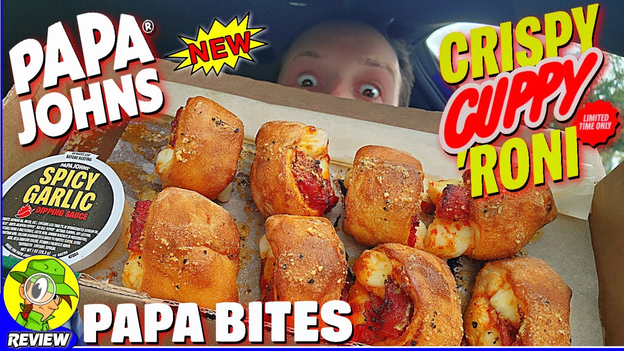 Papa John's® CRISPY CUPPY 'RONI PAPA BITES Review 👨‍🍳🐖🍕👄 ⎮ Peep THIS ...