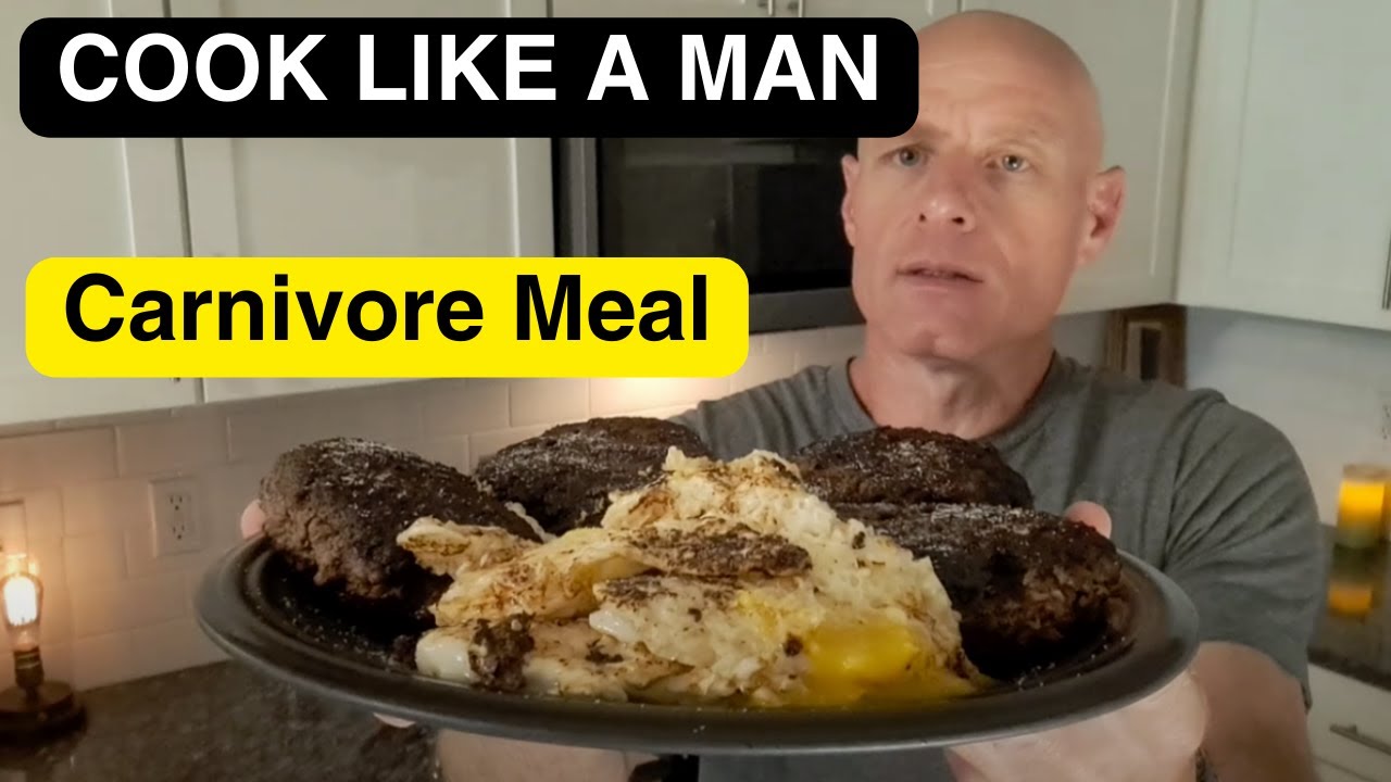 😋 Cook Like A Man - Cast Iron Skillet - Burgers & Eggs (Carnivore Meal ...