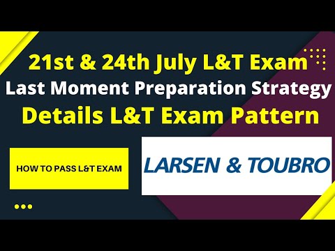 How To Prepare For L&T At Last Min? | Larsen & Toubro GET 2022 Exam ...