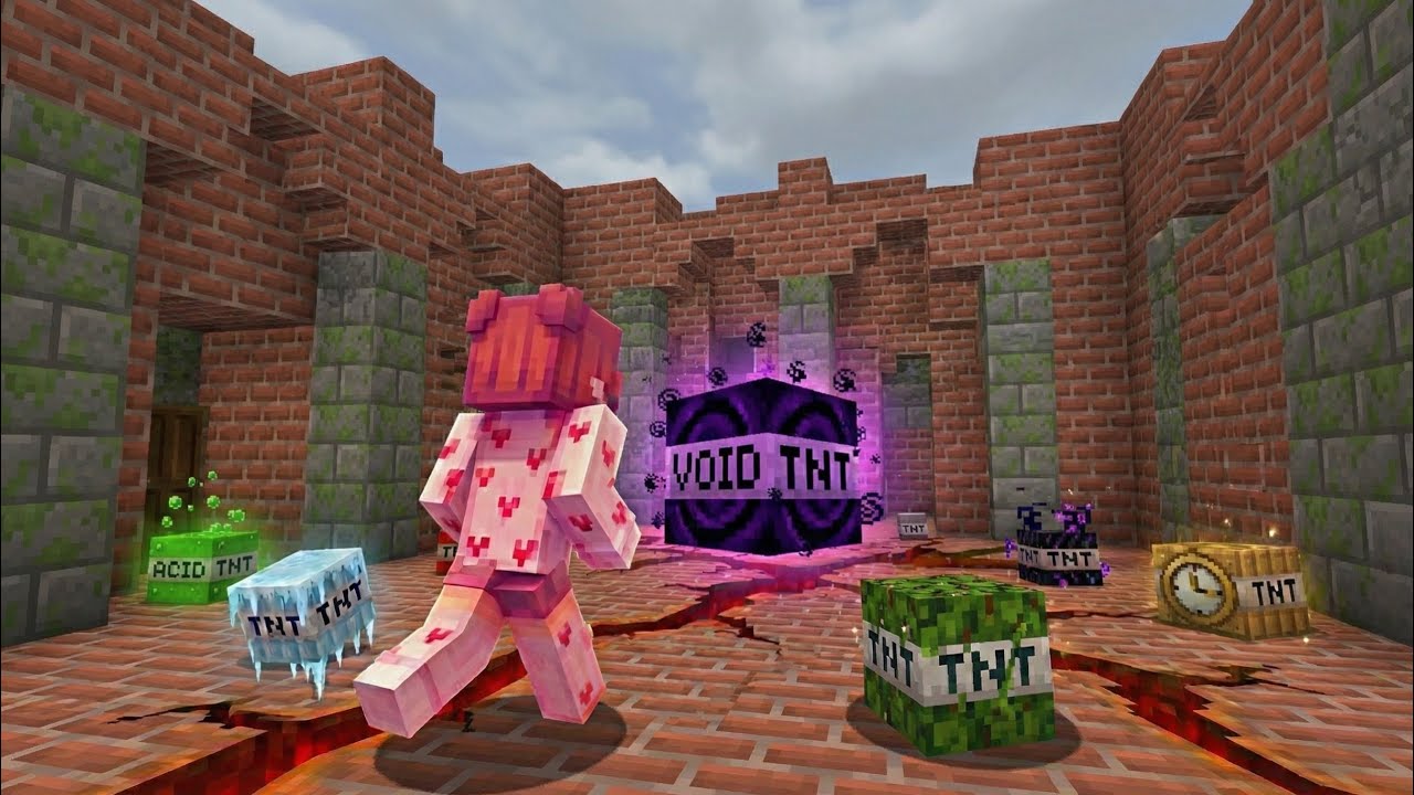MINECRAFT, BUT EVERY STEP = TNT EXPLOSION - YouTube