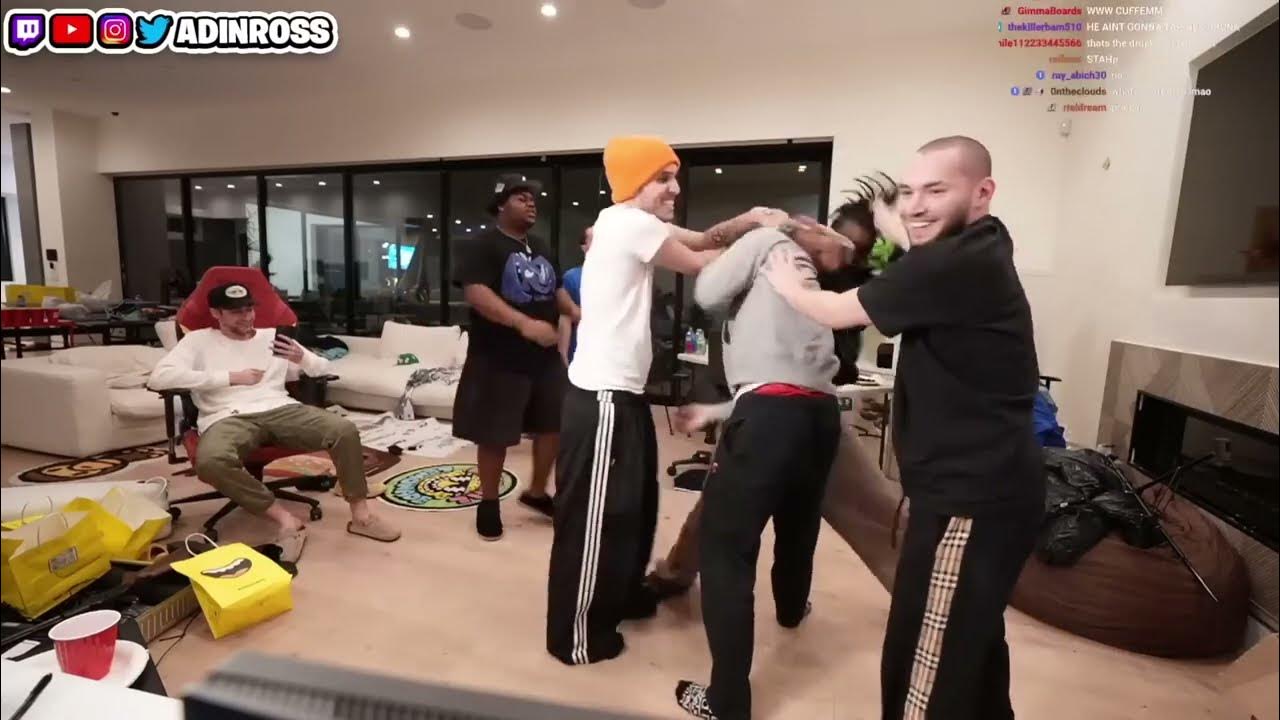 Faze Adapt Fights Cuffem Live On Adin Ross Stream Gone Wrong Youtube