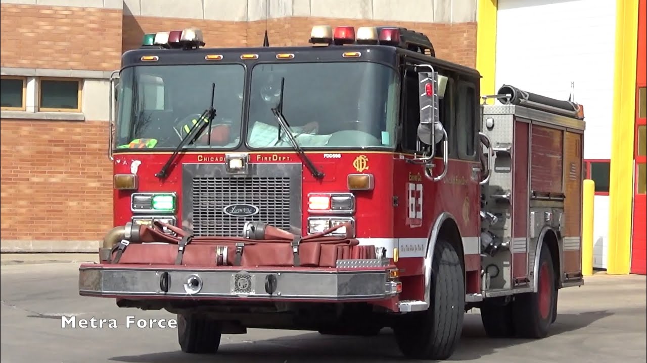Chicago Fire Dept Engine 63 (Spare) Responding - YouTube
