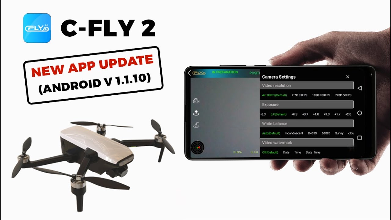 C-FLY FAITH 2 - NEW CAMERA SETTINGS IN THE LATEST C-FLY2 APP UPDATE ...