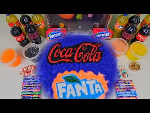Coca cola VS Fanta party with orbeez, beads , nerds. | Satisfying ...