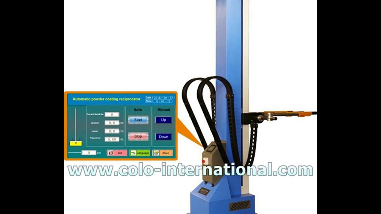 automatic powder spray gun movers supplier - YouTube