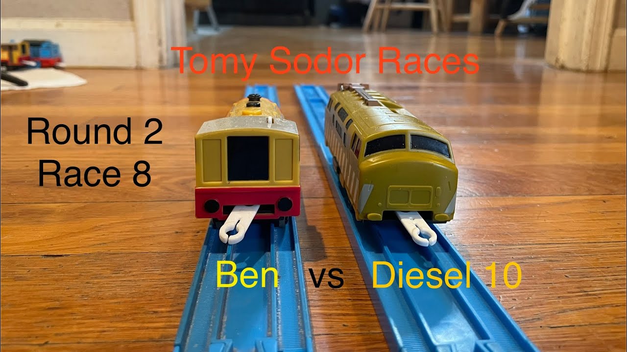 Tomy Sodor Races Round 2 Race 8 Ben vs Diesel 10 - YouTube