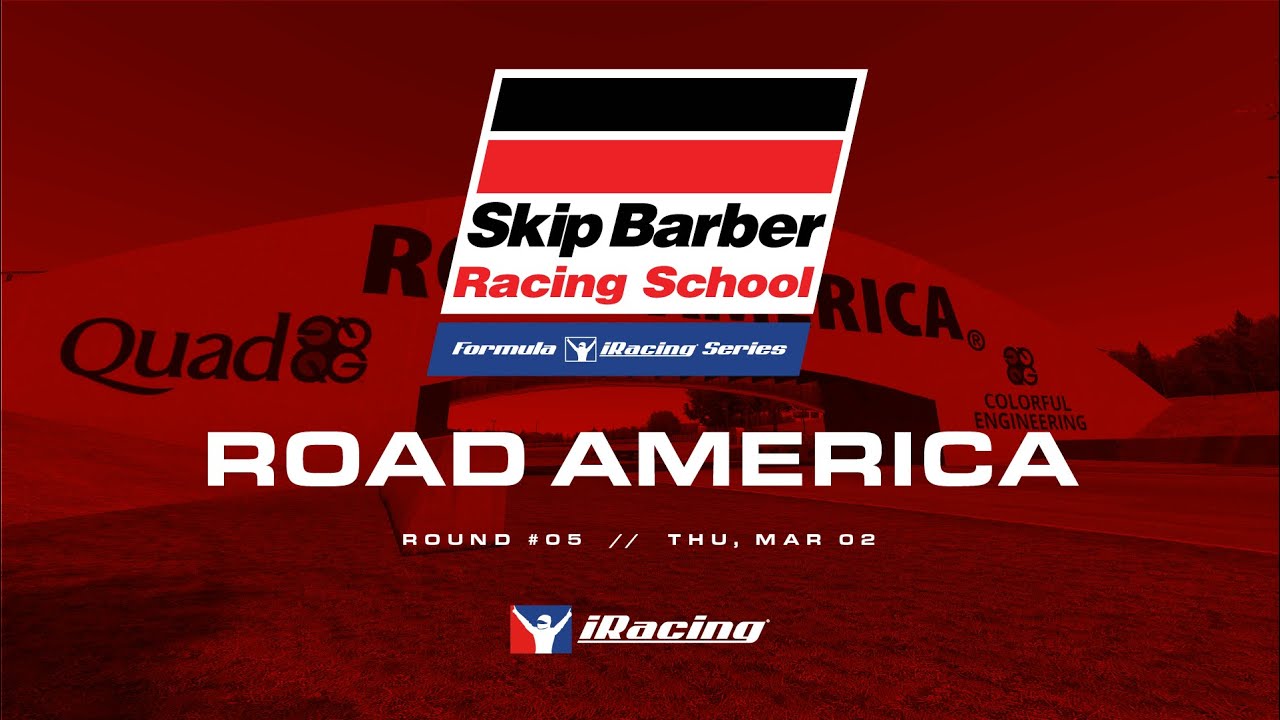 Skip Barber Formula iRacing Series | Round 5 at Road Amreica - YouTube