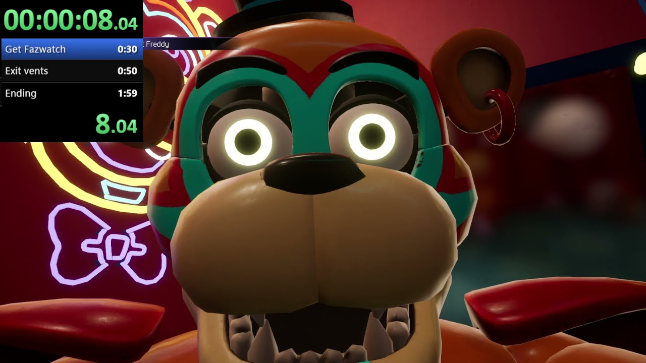 FNAF Security Breach Speedrun 3:12:93 - YouTube