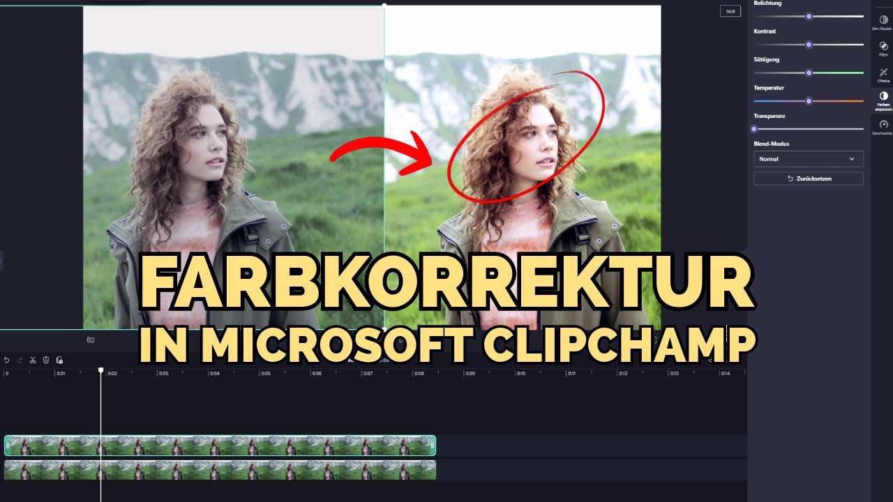 Einfache Farbkorrektur in Microsoft Clipchamp - YouTube