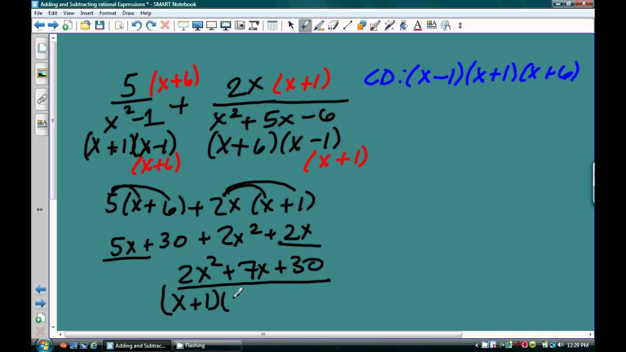 Adding and Subtracting Rational Expressions and Complex Fractions - YouTube