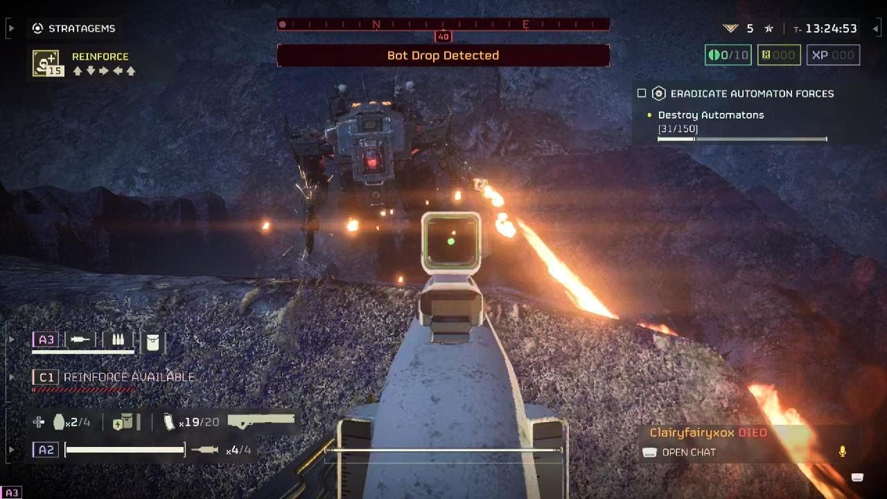 HELLDIVERS 2 Lets call it a draw Trophy (Shoot off Hulk arms and extract on hard) - YouTube