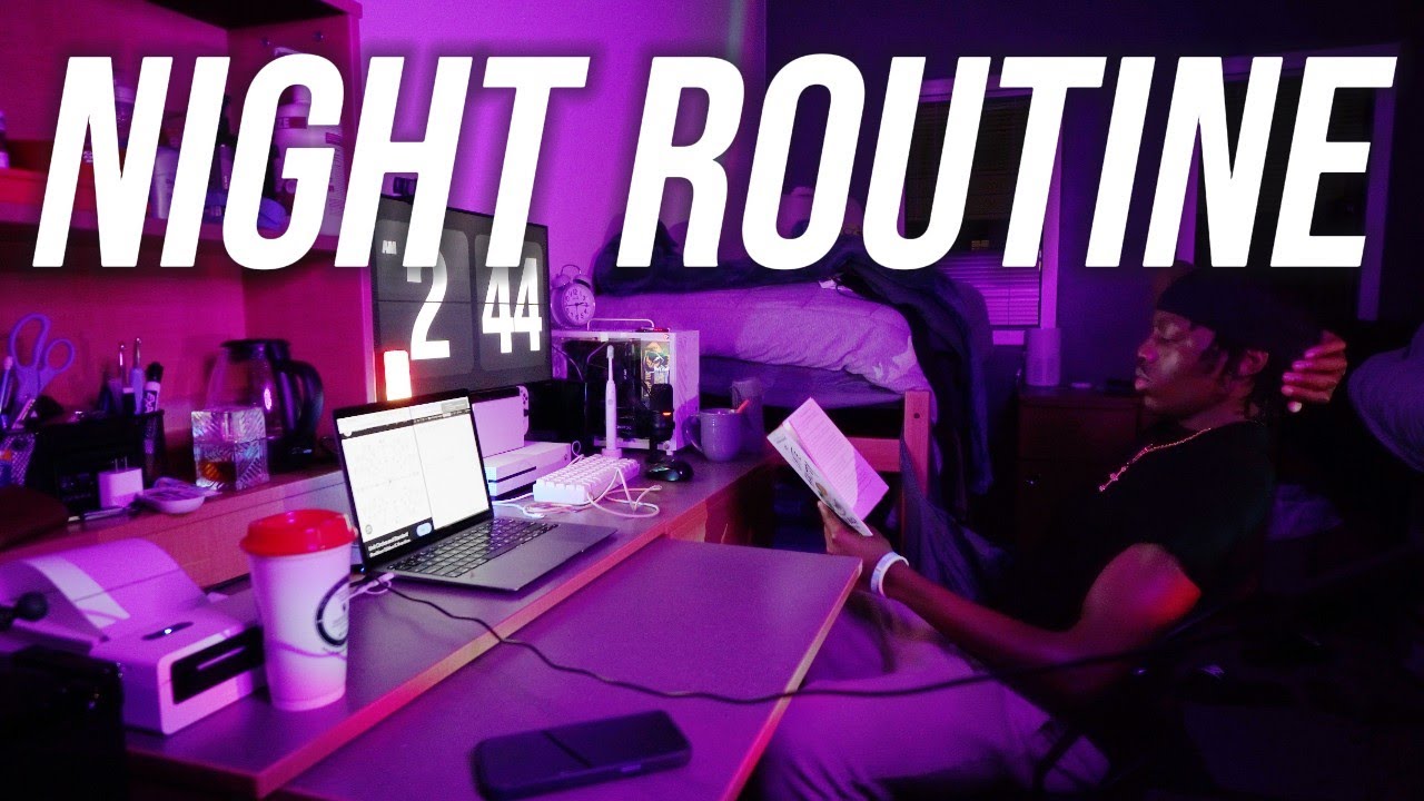 College Night Routine as a Entrepreneur | *REALISTIC* | UH Vlog ...