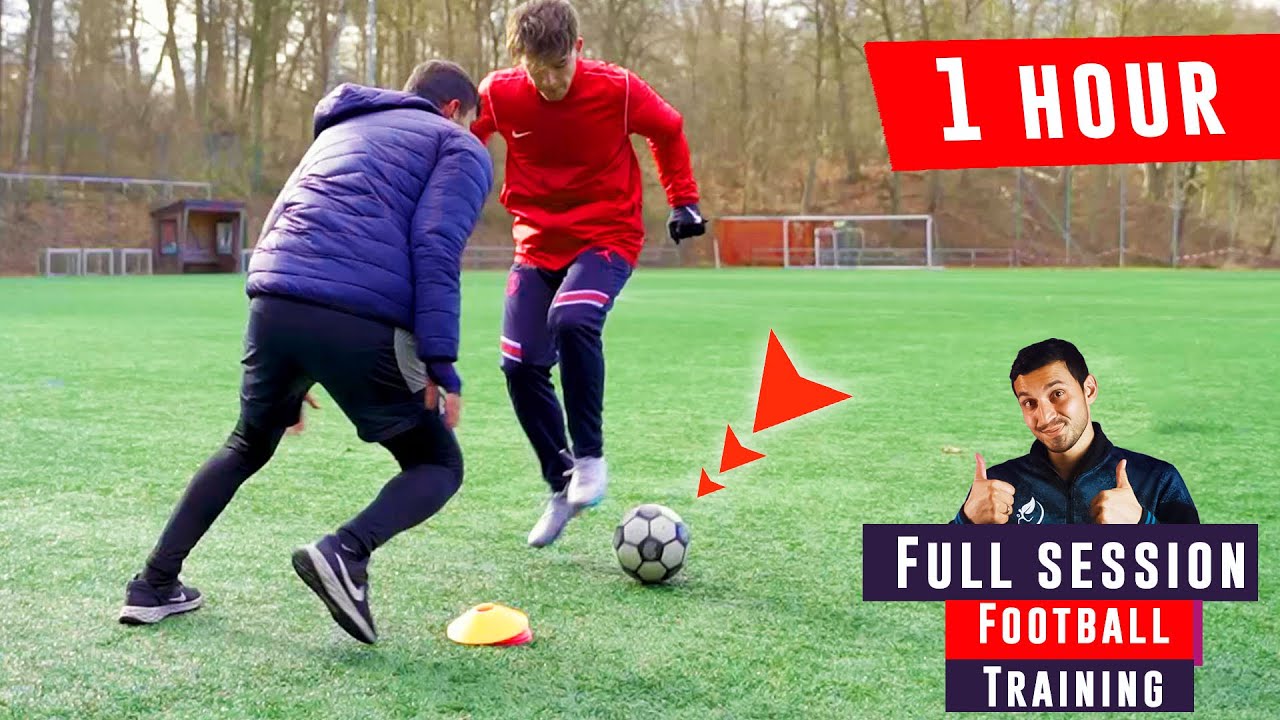 1 Hour Pro Football Training Session - YouTube