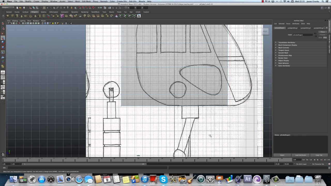 Modelling a Mecha Robot in Autodesk Maya 2013 - Part: 1 - The basic ...