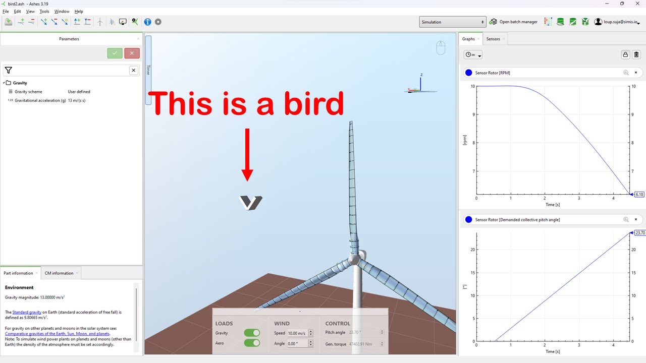 Bird collision avoidance for wind turbines with Ashes - aeroelastic ...