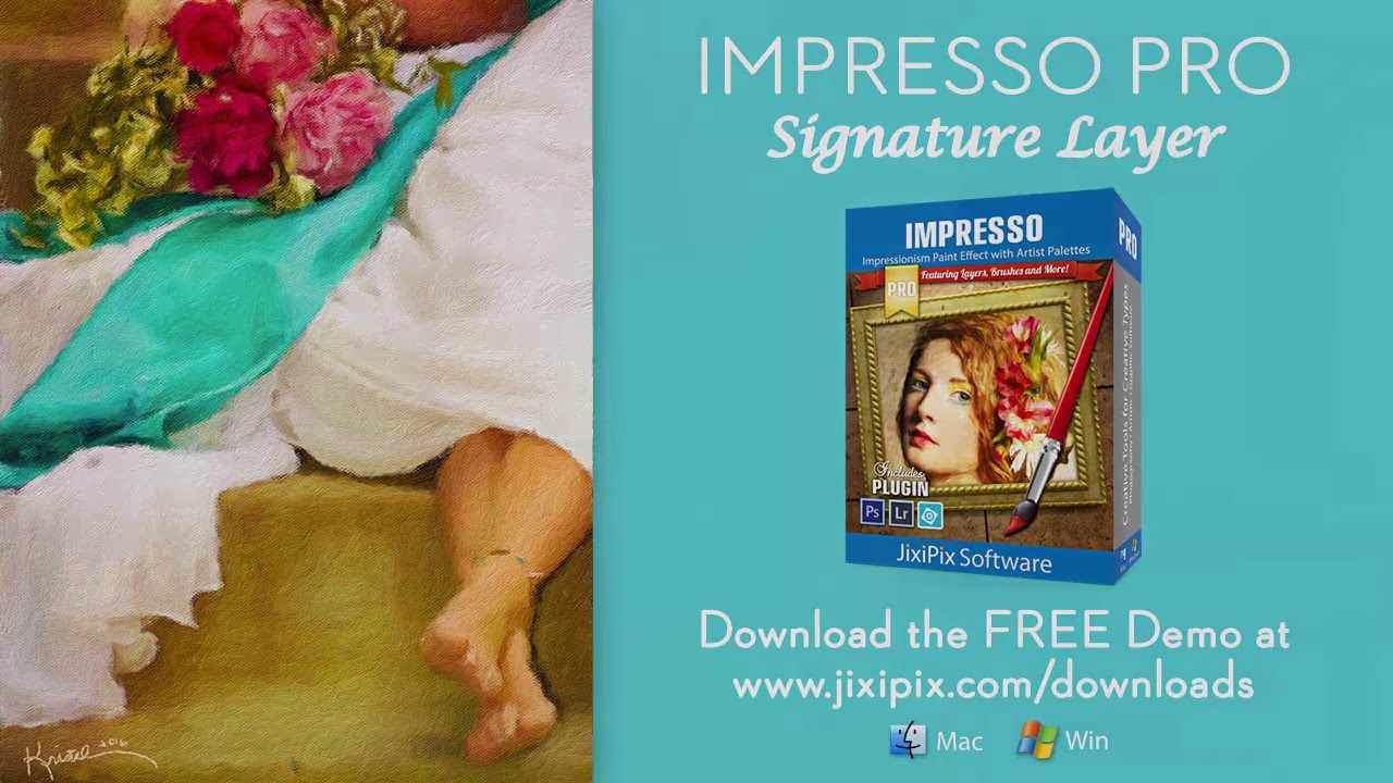 Impresso Pro - Sign Your Painting using the Signature Layer - YouTube